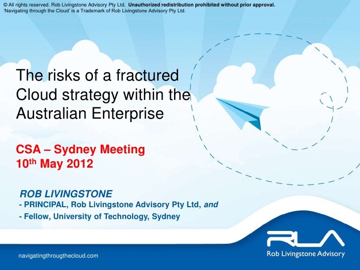 Rob Livingstone Advisory The Risks Of A Fractured Cloud Strategy W