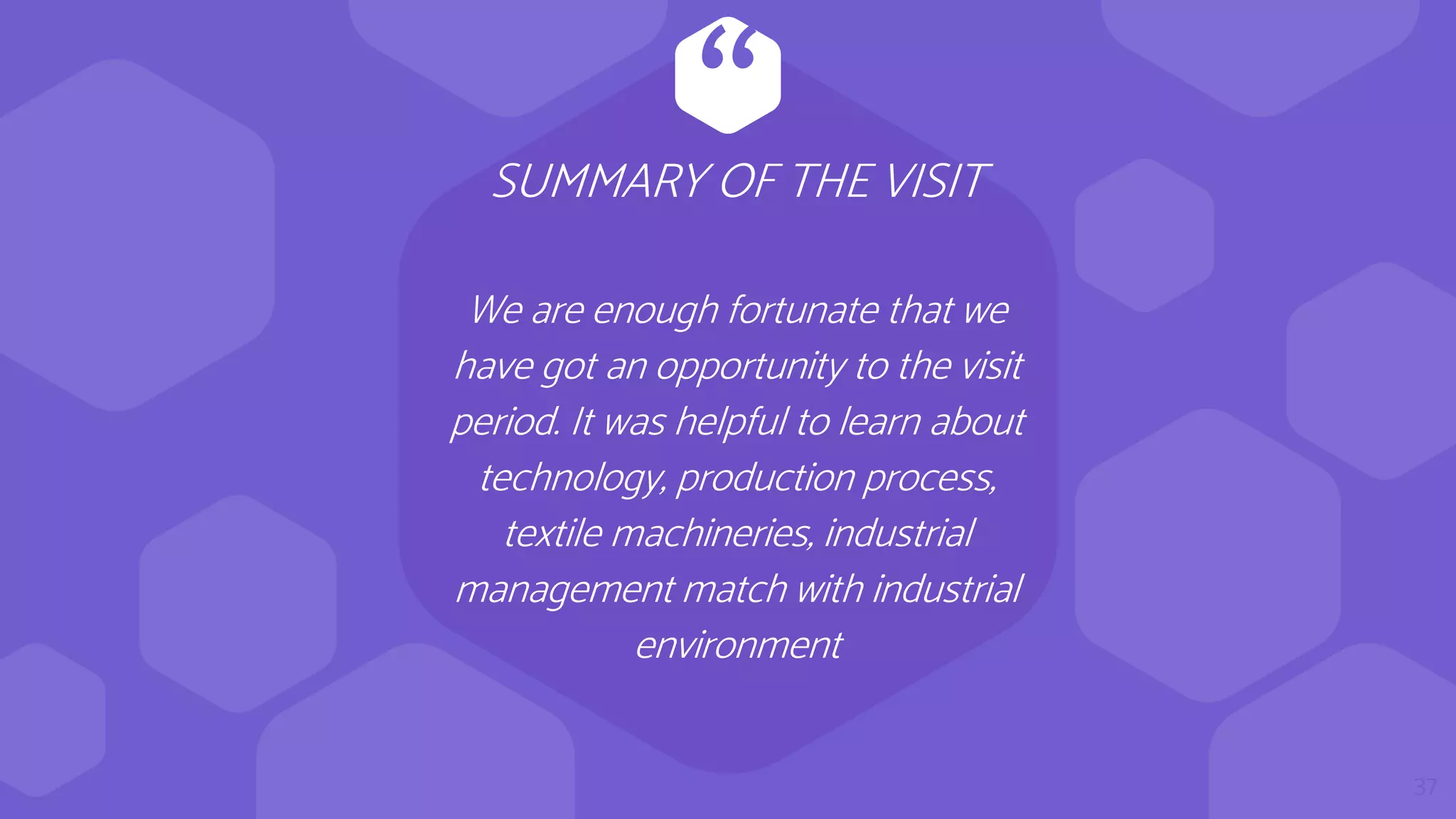 Industrial visit presentation | PPT