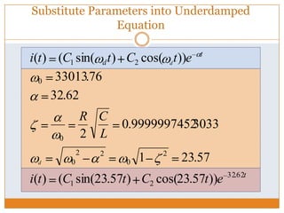 Rlc circuits and differential equations1 | PPTX