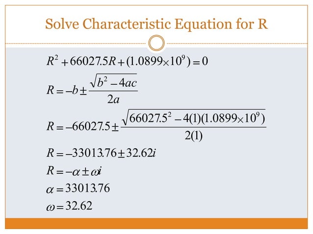 Rlc Circuits And Differential Equations1 Pptx Physics Science