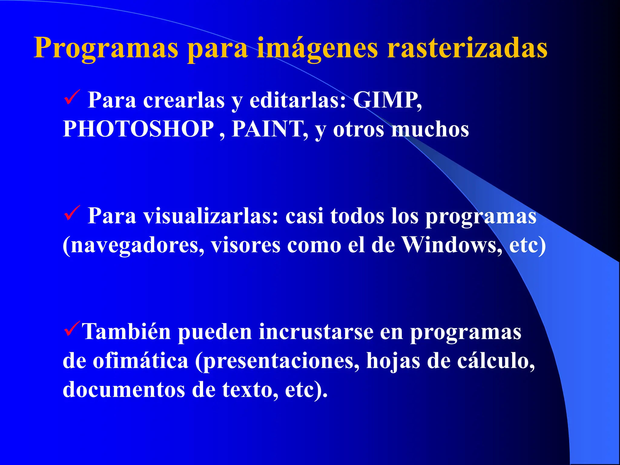 Tipos de formatos de imagenes digitales. | PPT