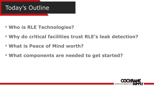 RLE Technologies | How Leak Detection Can Minimize Catastrophes | PPTX