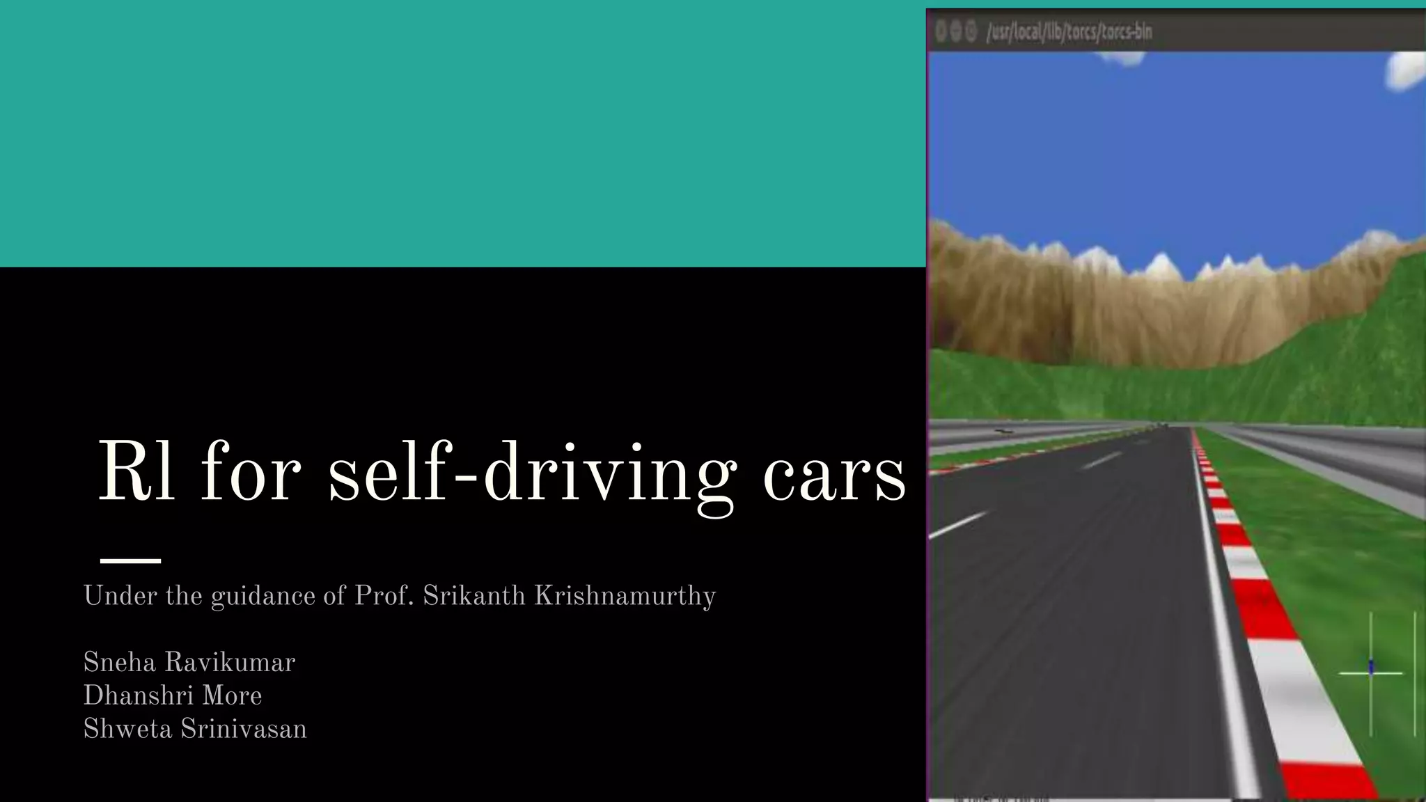 Reinforcement Learning for Self Driving Cars | PPTX