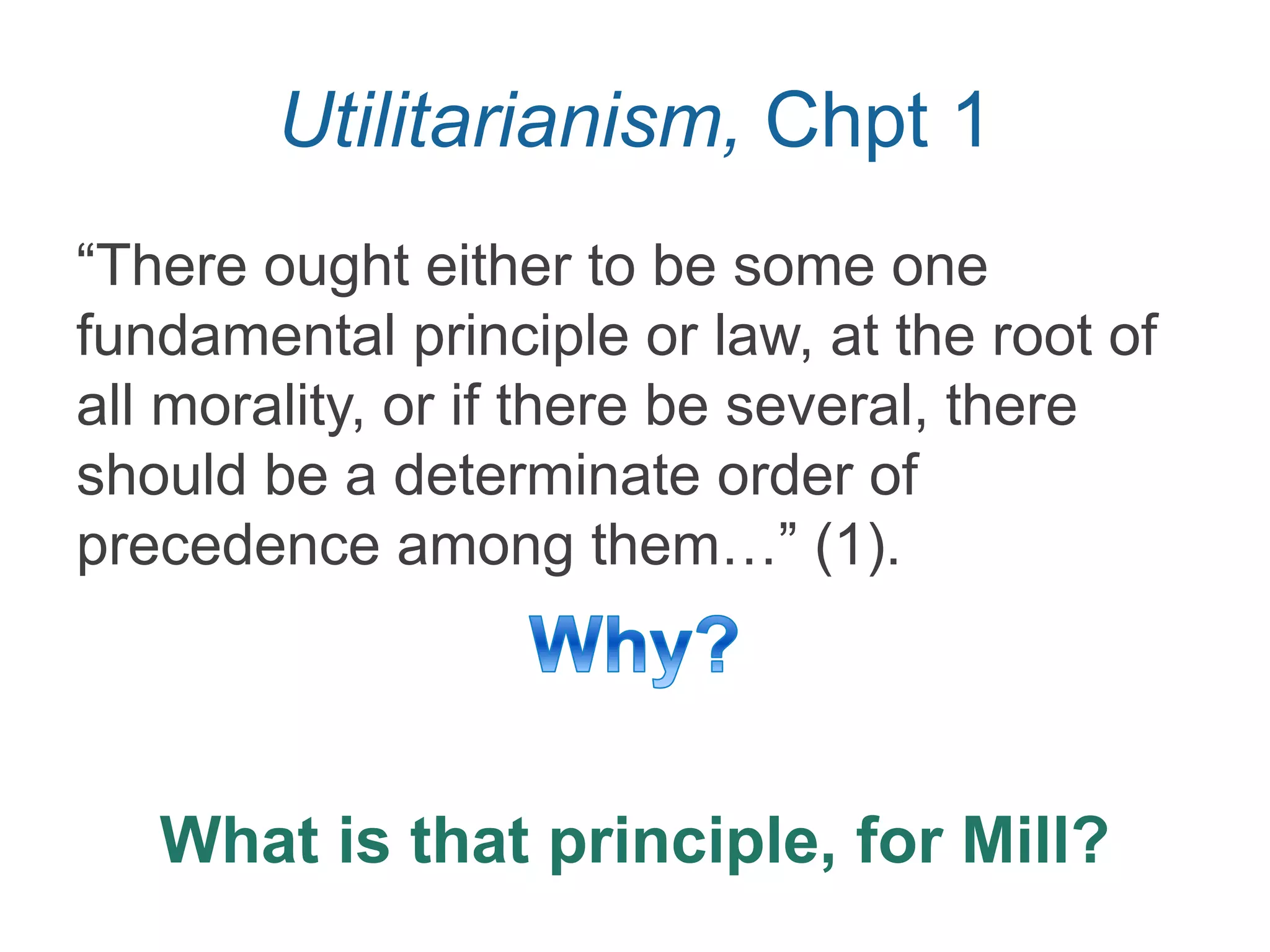 J.S. Mill, Utilitarianism | PPTX