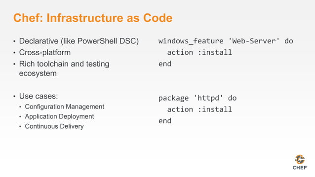 Chef and PowerShell Desired State Configuration | PPTX