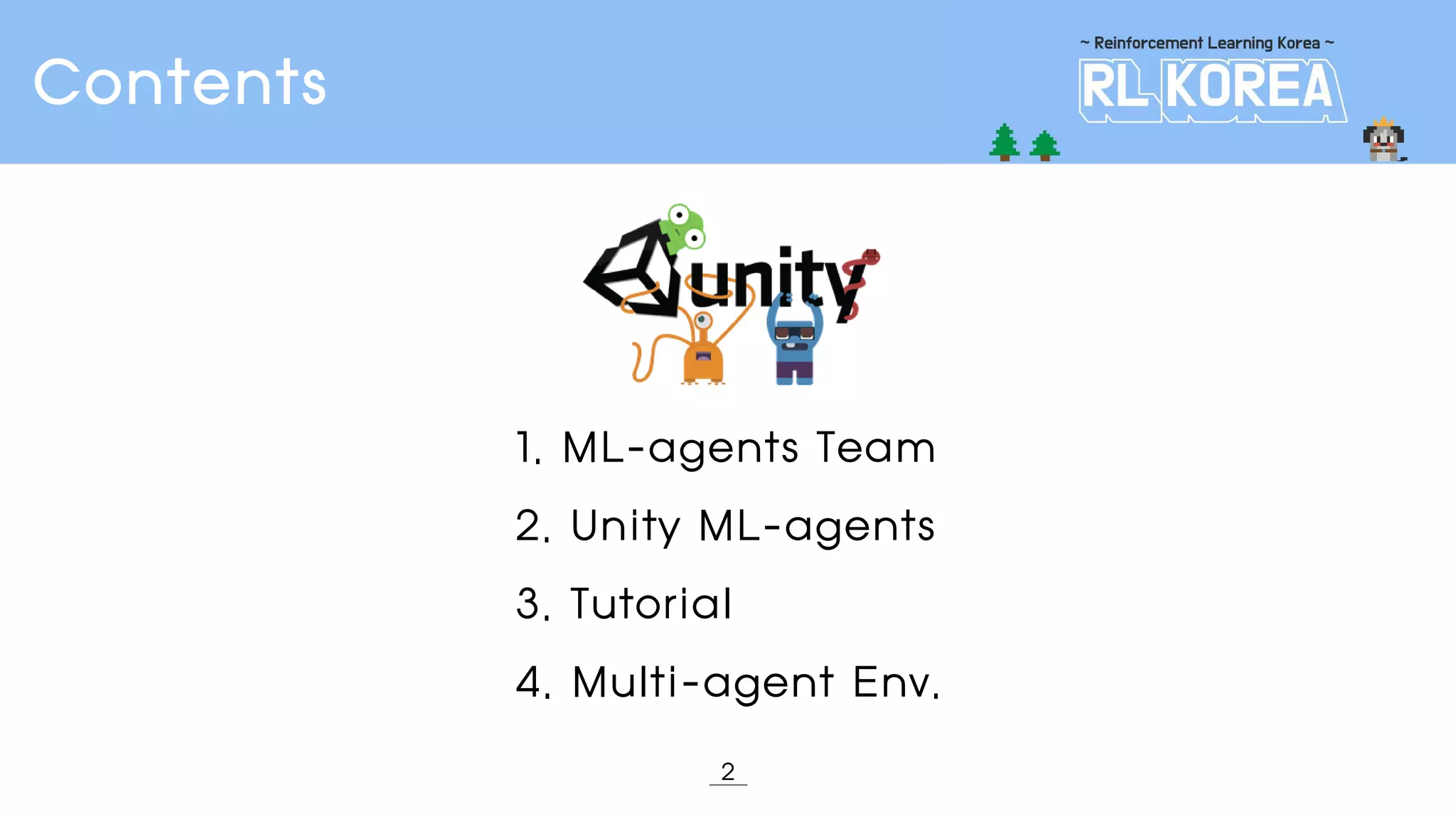 [RLKorea] Unity ML-agents 발표 | PDF