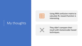 Policy Based reinforcement Learning for time series Anomaly detection | PPT
