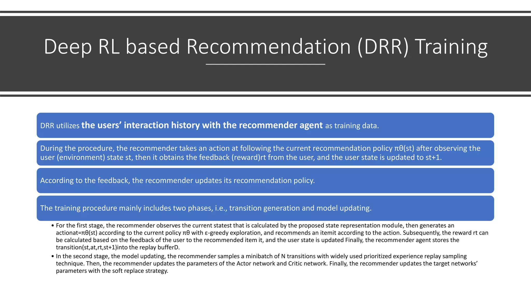 Deep Reinforcement Learning Based Recommendation With Explicit User