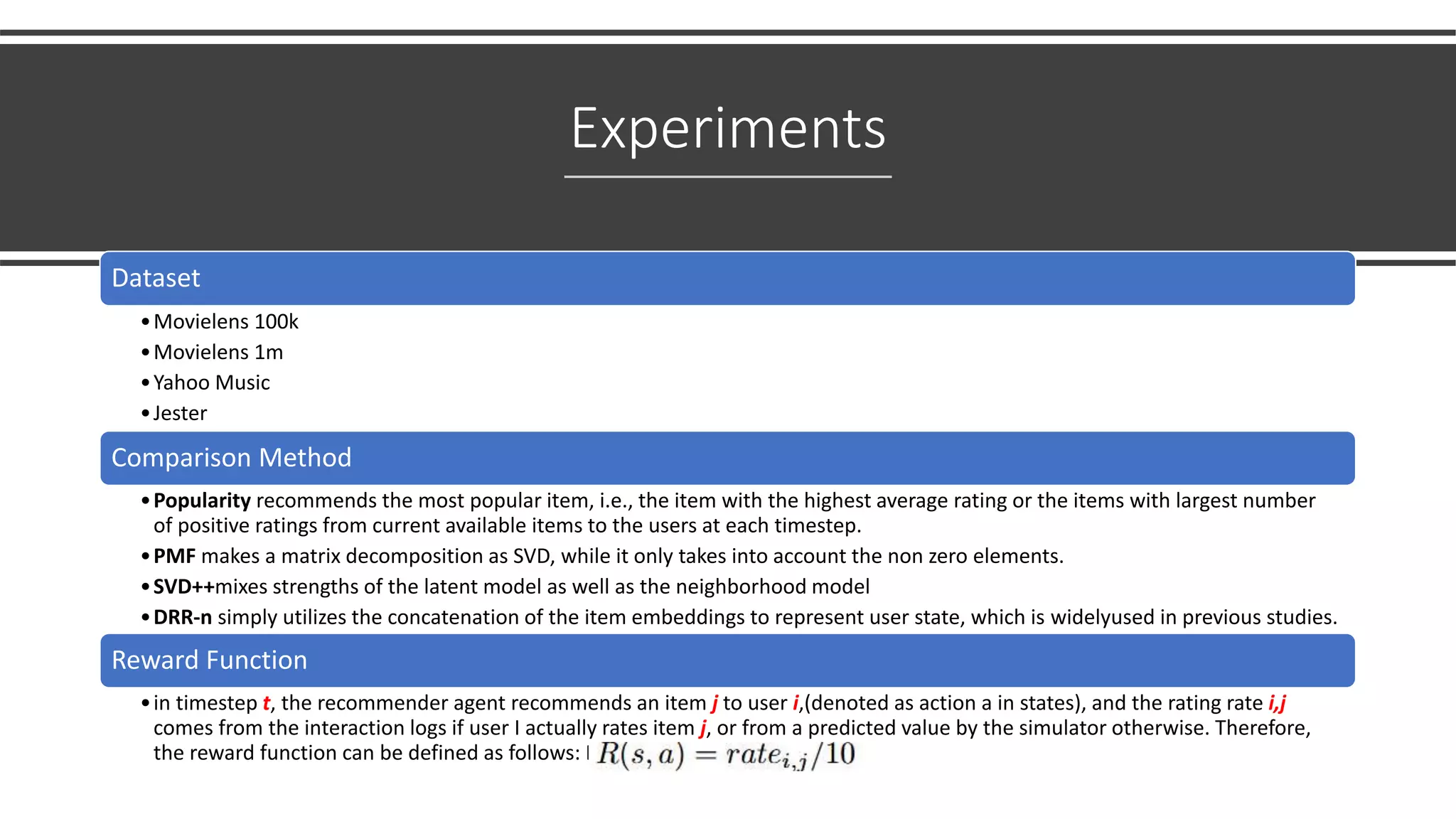 Deep Reinforcement Learning Based Recommendation With Explicit User