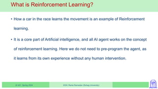 lecture in Reinforcement learning in Ai | PDF
