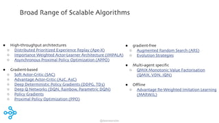 Highly-scalable Reinforcement Learning RLlib for Real-world ...