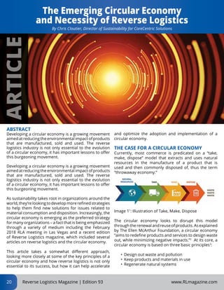 The Role of Reverse Logistics in a Circular Economy | PDF | Green ...