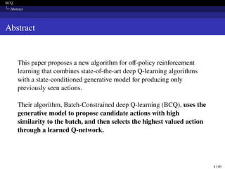 Off-Policy Deep Reinforcement Learning without Exploration.pdf