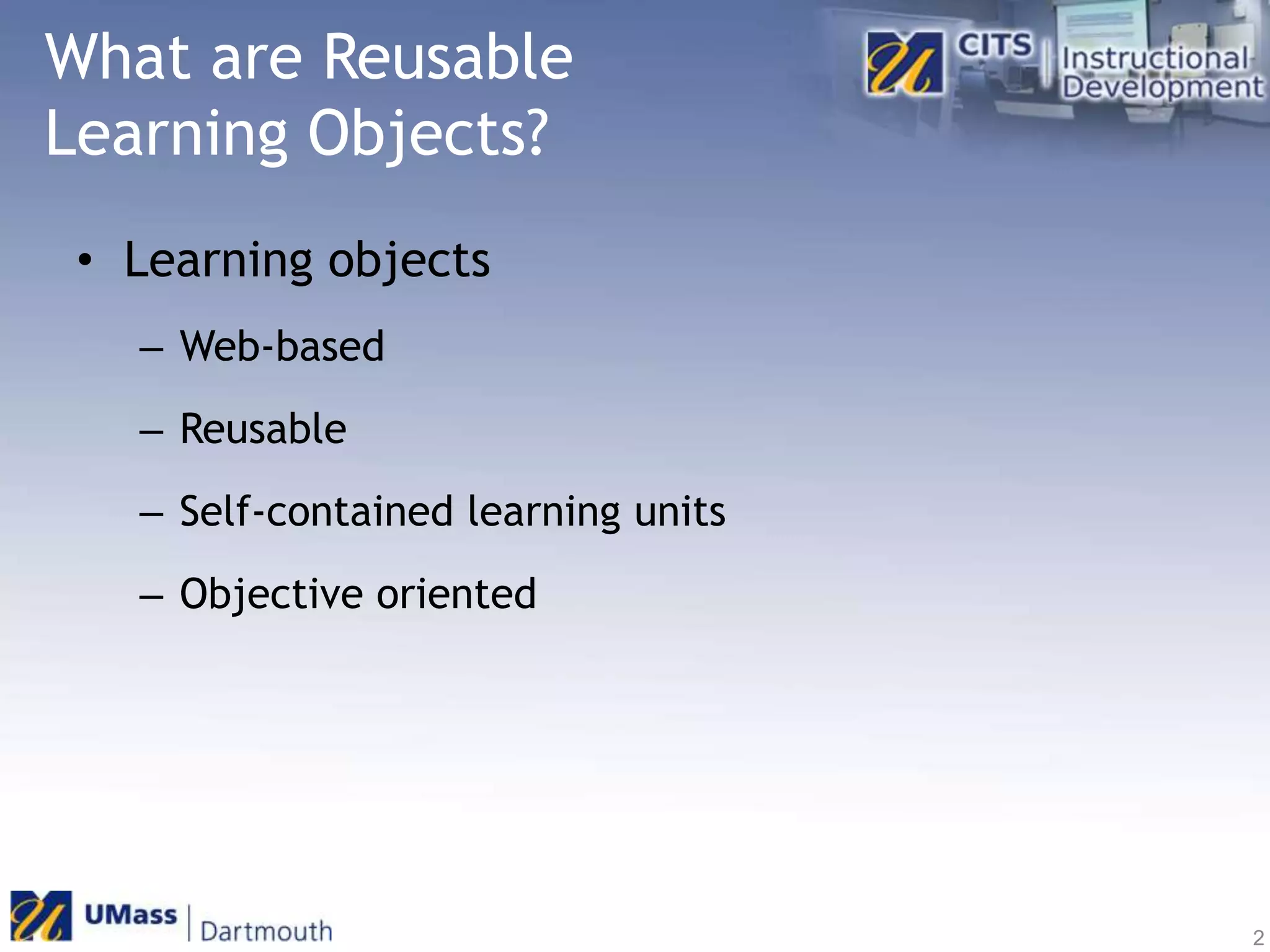 Increasing Student Learning with Reusable Learning Objects | PPT
