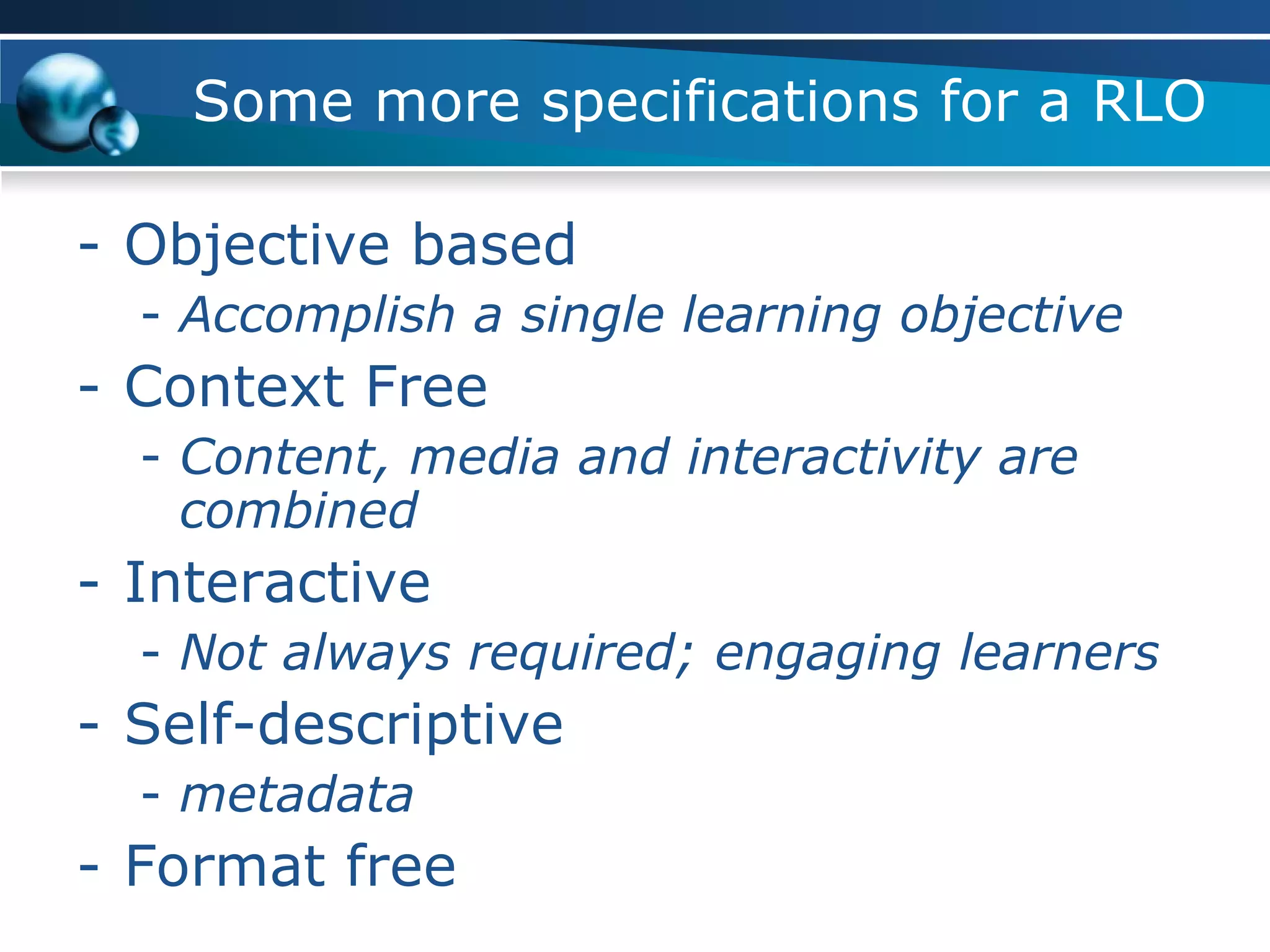 Reusable Learning Objects | PPT