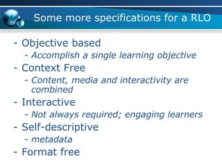 Reusable Learning Objects | PPT