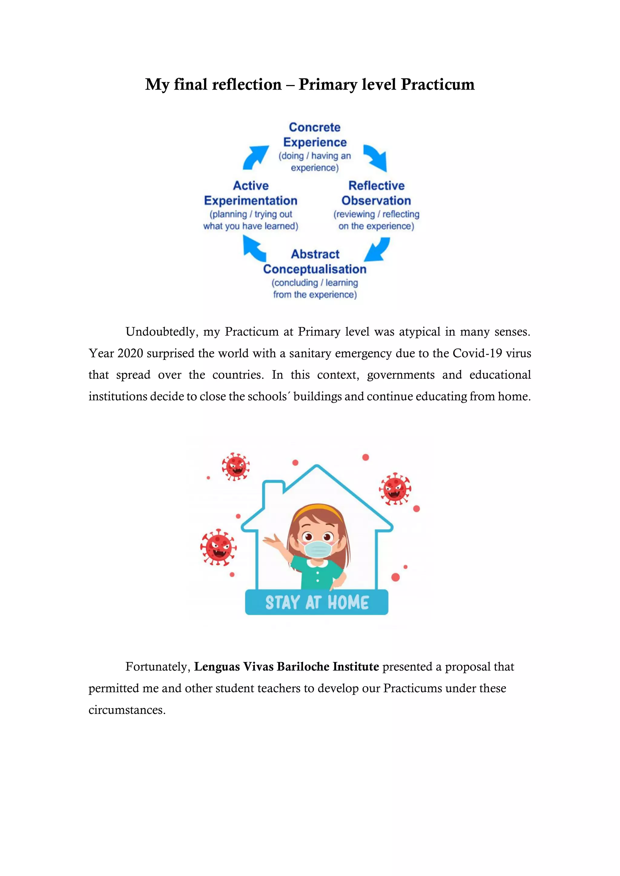 RL_P2_My final reflection Primary level | PDF