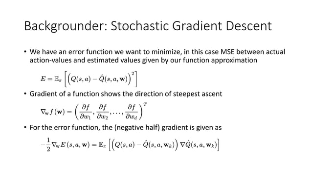 Intro to Reinforcement learning - part III | PPT