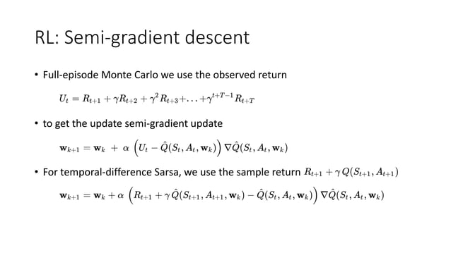 Intro to Reinforcement learning - part III | PPT