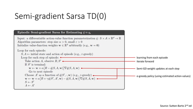 Intro to Reinforcement learning - part III | PPT