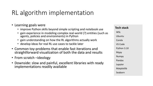 Intro to Reinforcement learning - part III | PPT