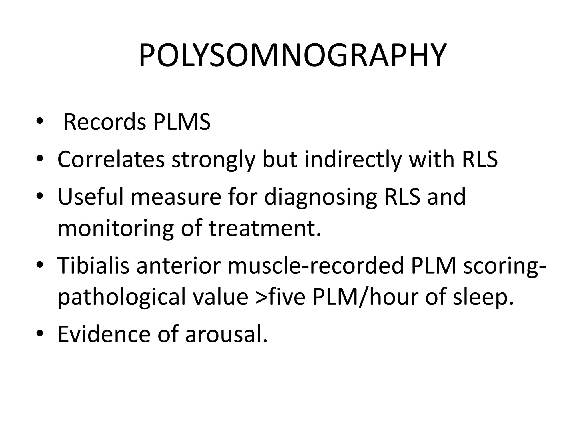 Restless leg syndrome | PPTX