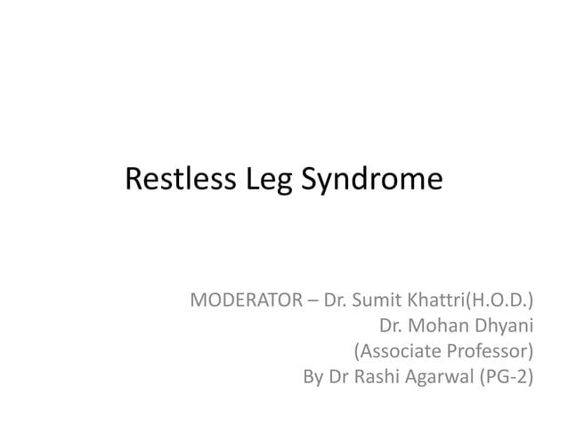 Restless Leg Syndrome Pptx Physical Therapy Wellness