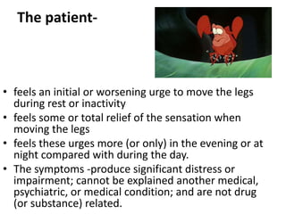Restless leg syndrome | PPTX