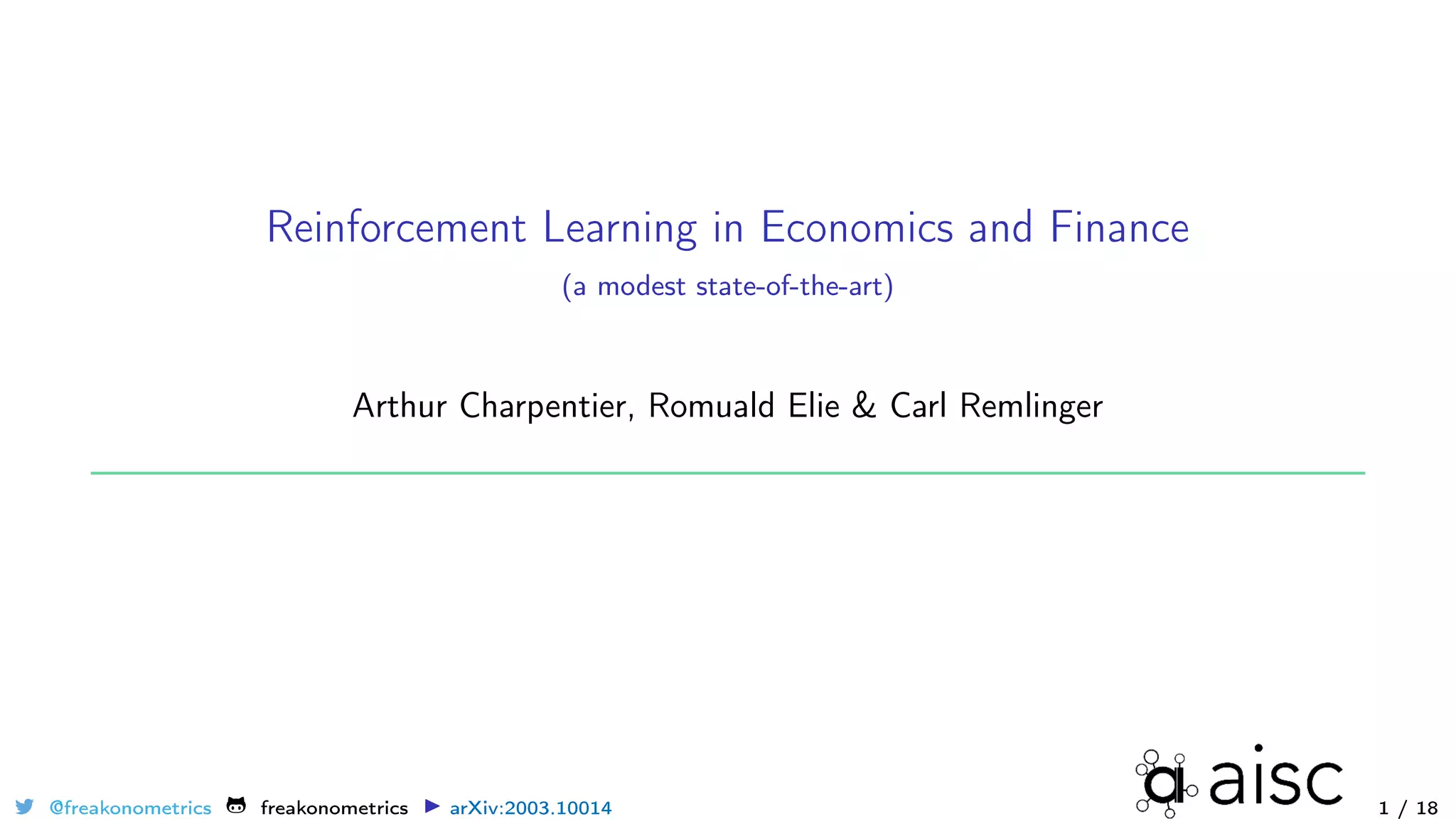 Reinforcement Learning in Economics and Finance | PDF