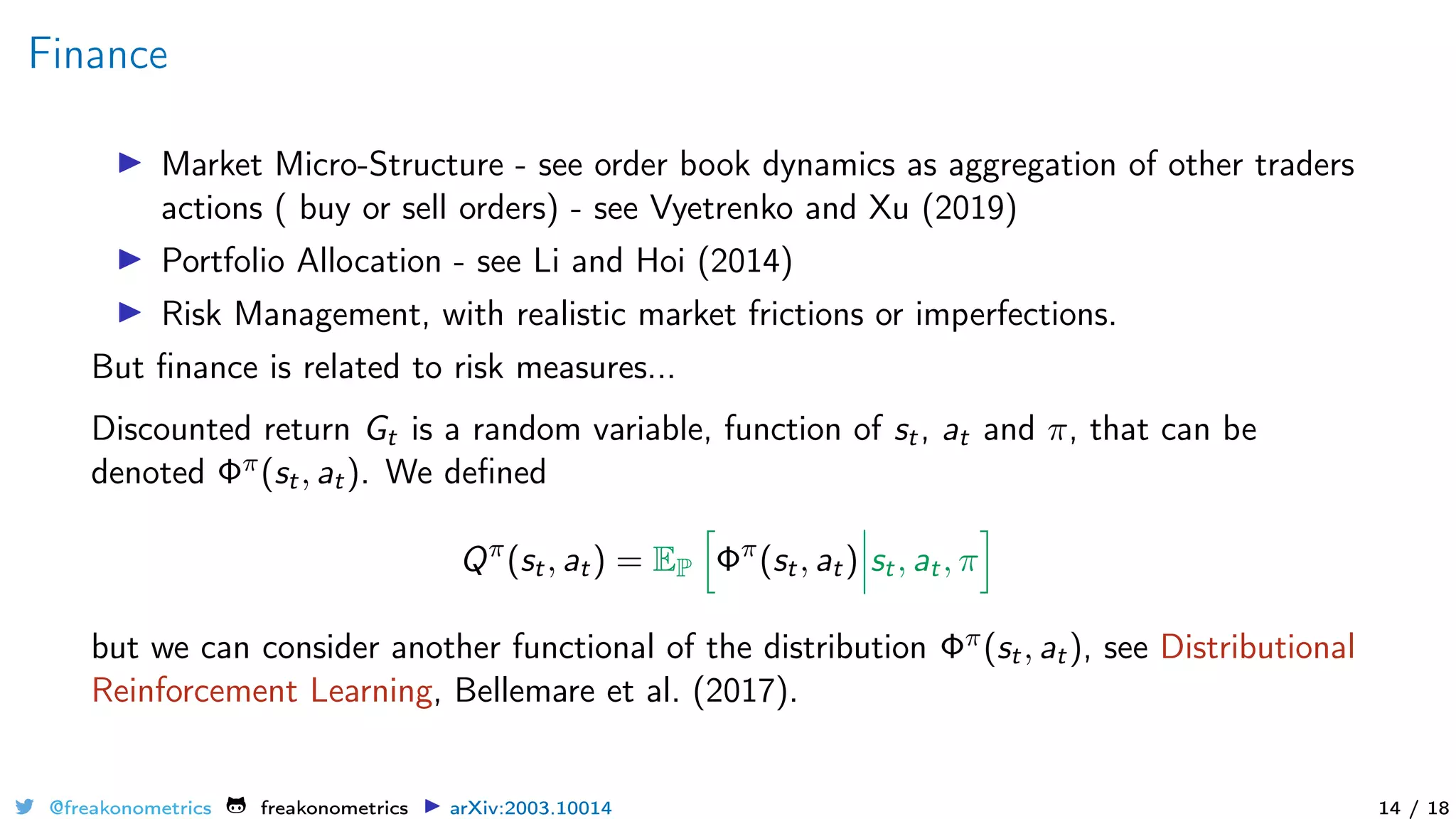 Reinforcement Learning in Economics and Finance | PDF
