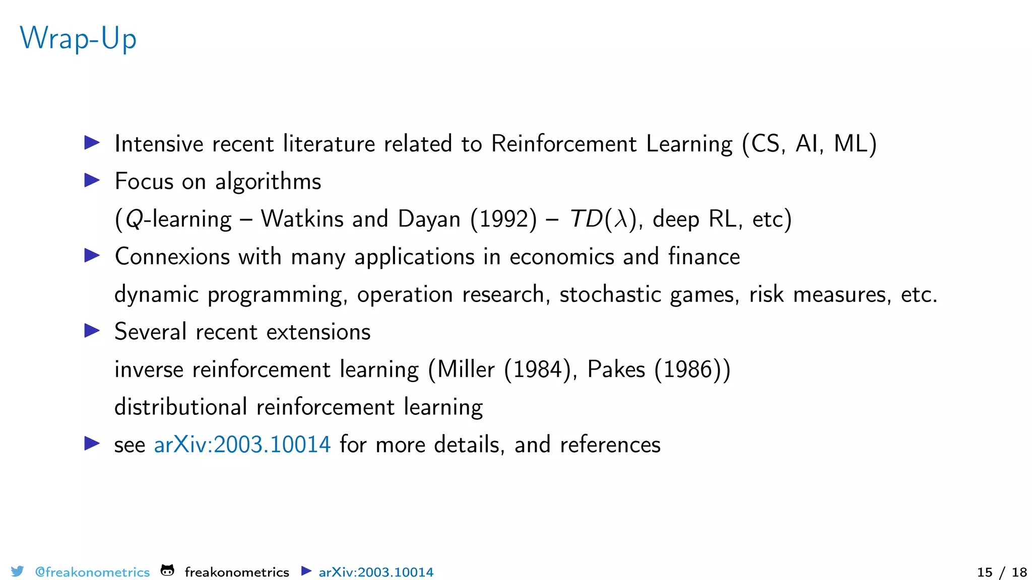 Reinforcement Learning in Economics and Finance | PDF