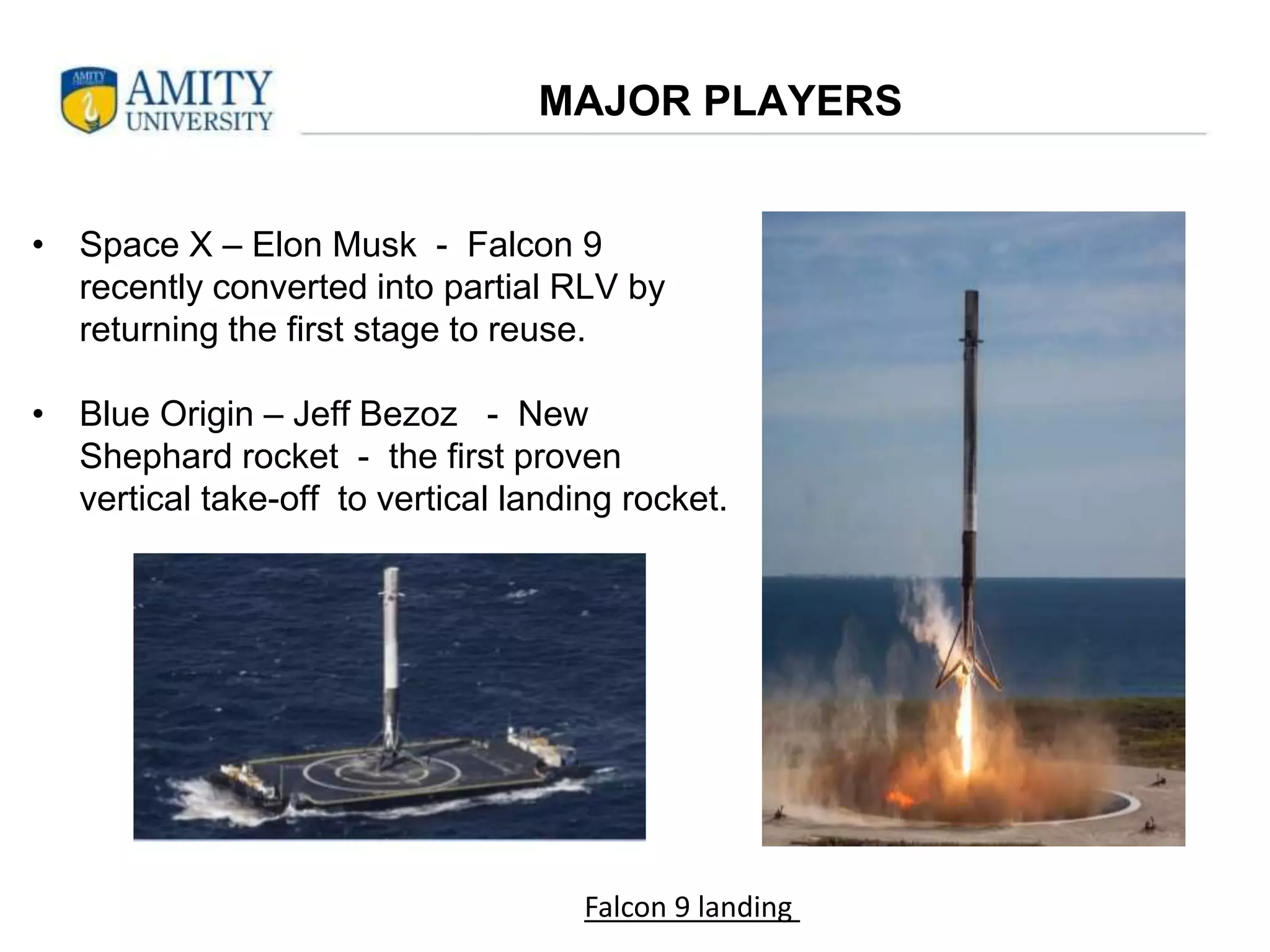 REUSABLE LAUNCH VEHICLE | PPTX