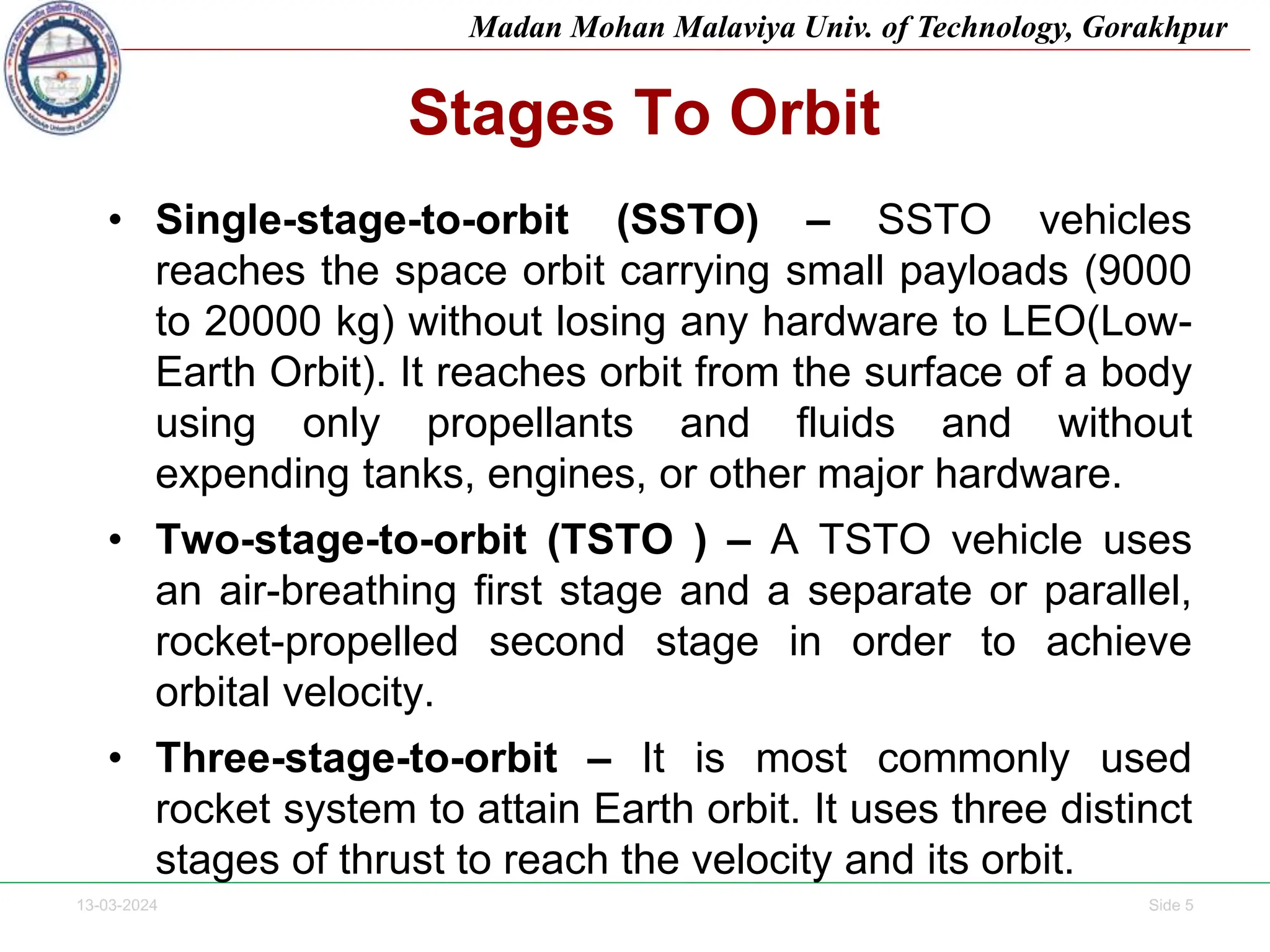 Reusable Launch Vehicle (or Reusable Launch System), RLVs | PPTX