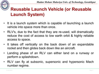 Reusable Launch Vehicle (or Reusable Launch System), RLVs | PPTX