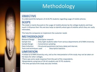 Study of Students Behavior on Mobile Phones | PPTX