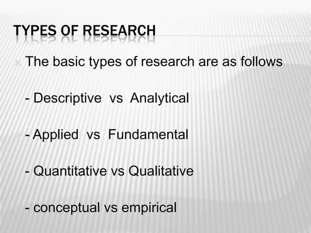 types of research | PPTX