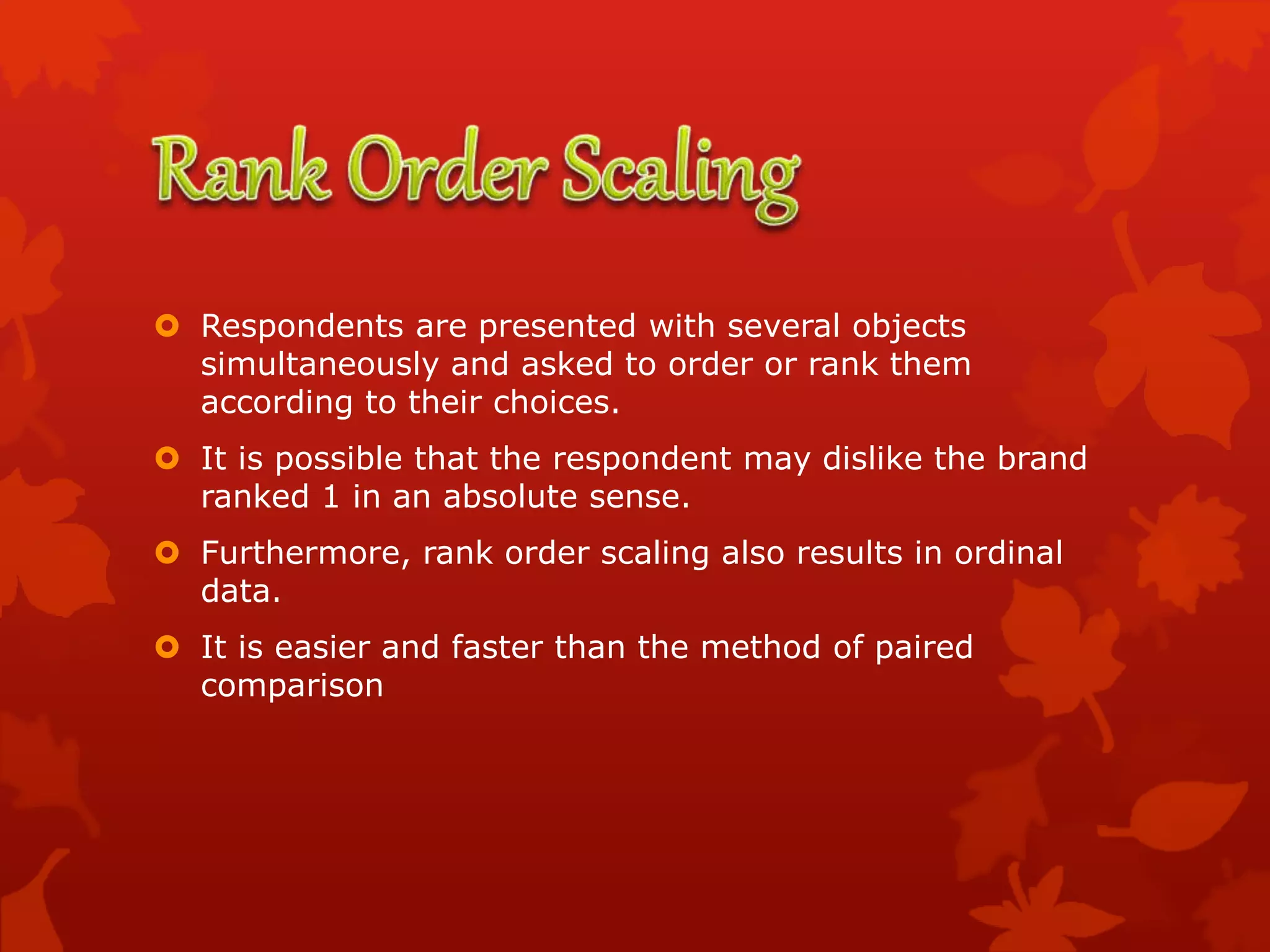 Measurement & scaling ,Research methodology | PPTX