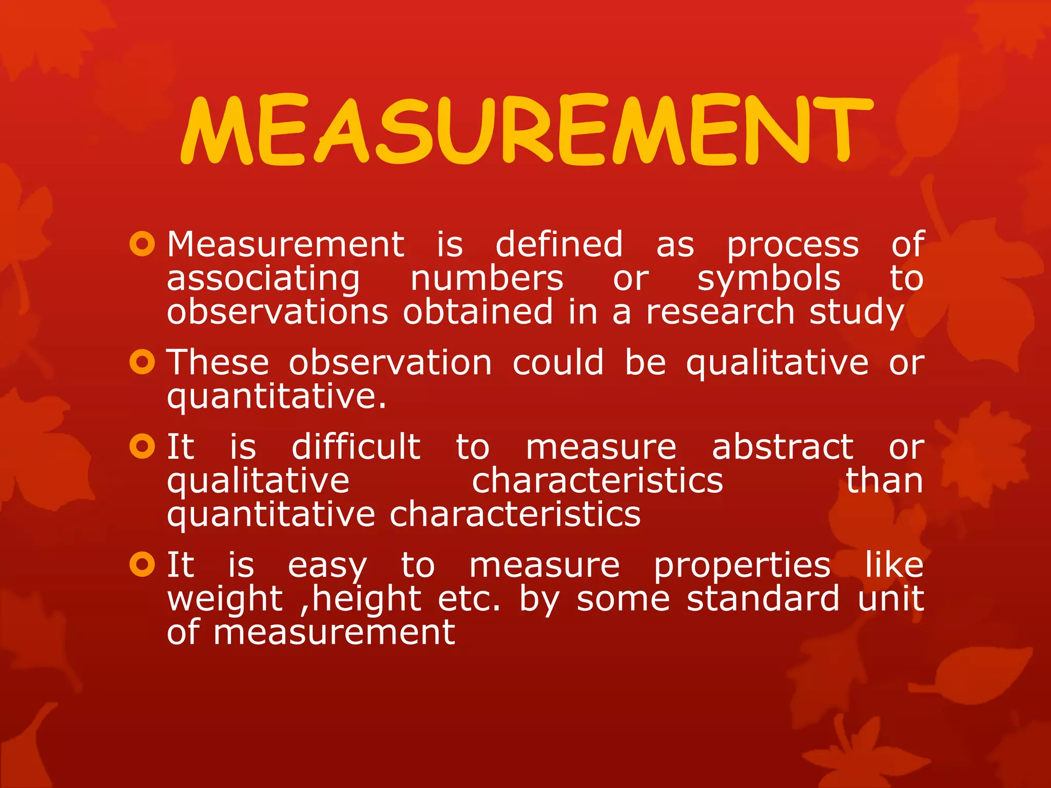 Measurement & scaling ,Research methodology | PPTX
