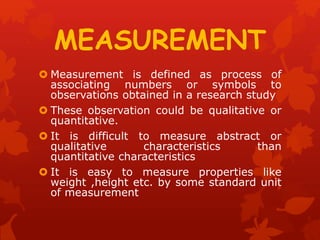 Measurement & scaling ,Research methodology | PPTX