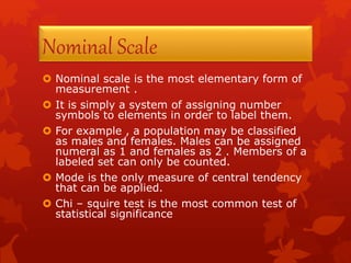 Measurement & scaling ,Research methodology | PPTX