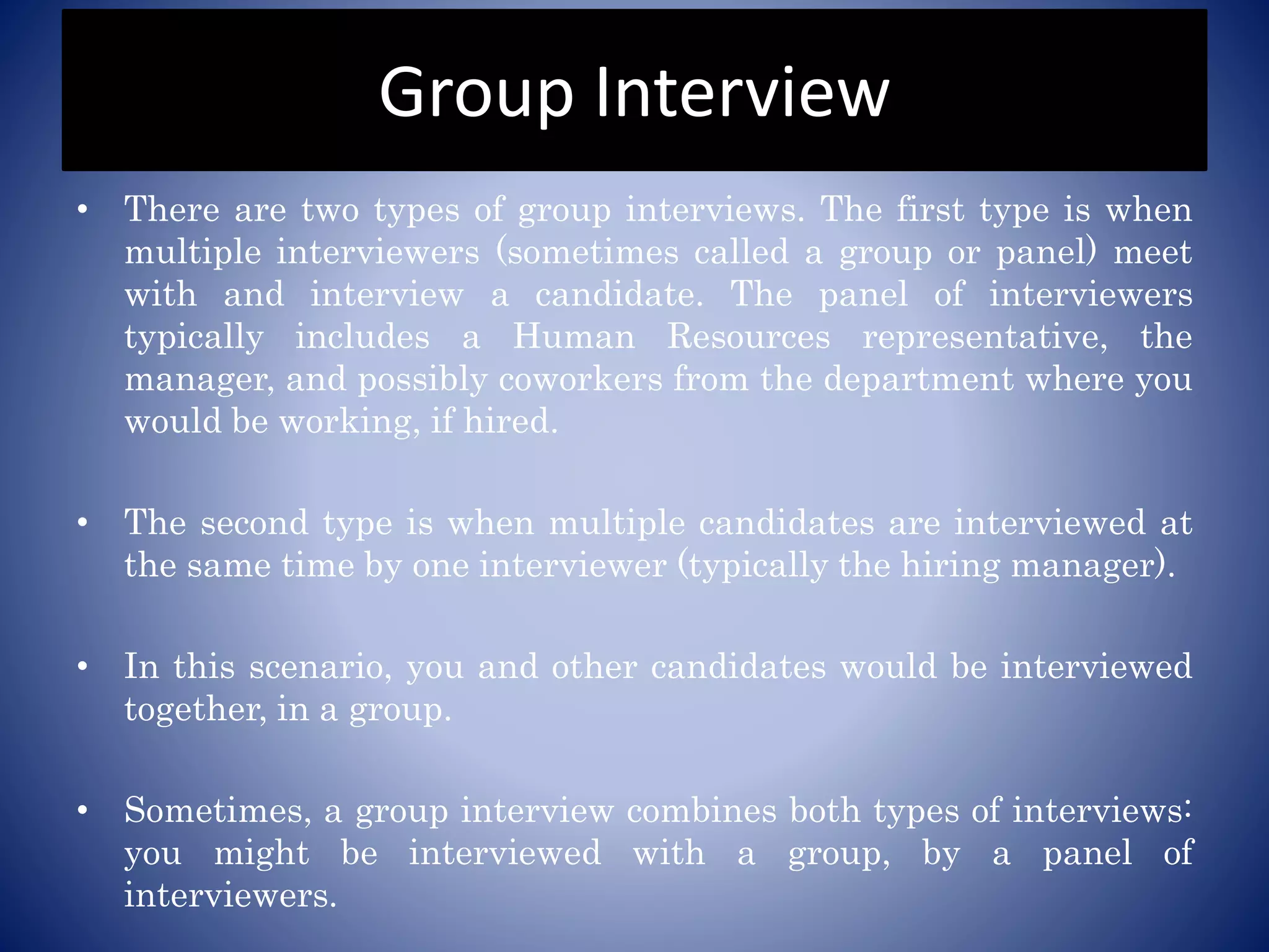 Individual Interview,Group Interview, Obervation | PPTX
