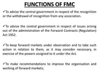 Contract specification and working of FMC | PPT