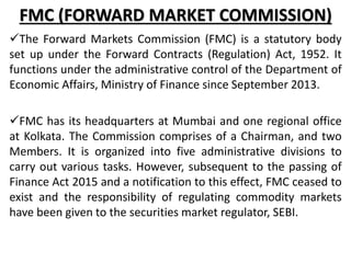 Contract specification and working of FMC | PPT