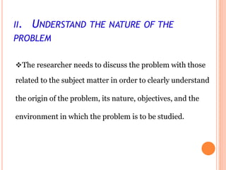 literature review,research problem,research design,problem formulation ...