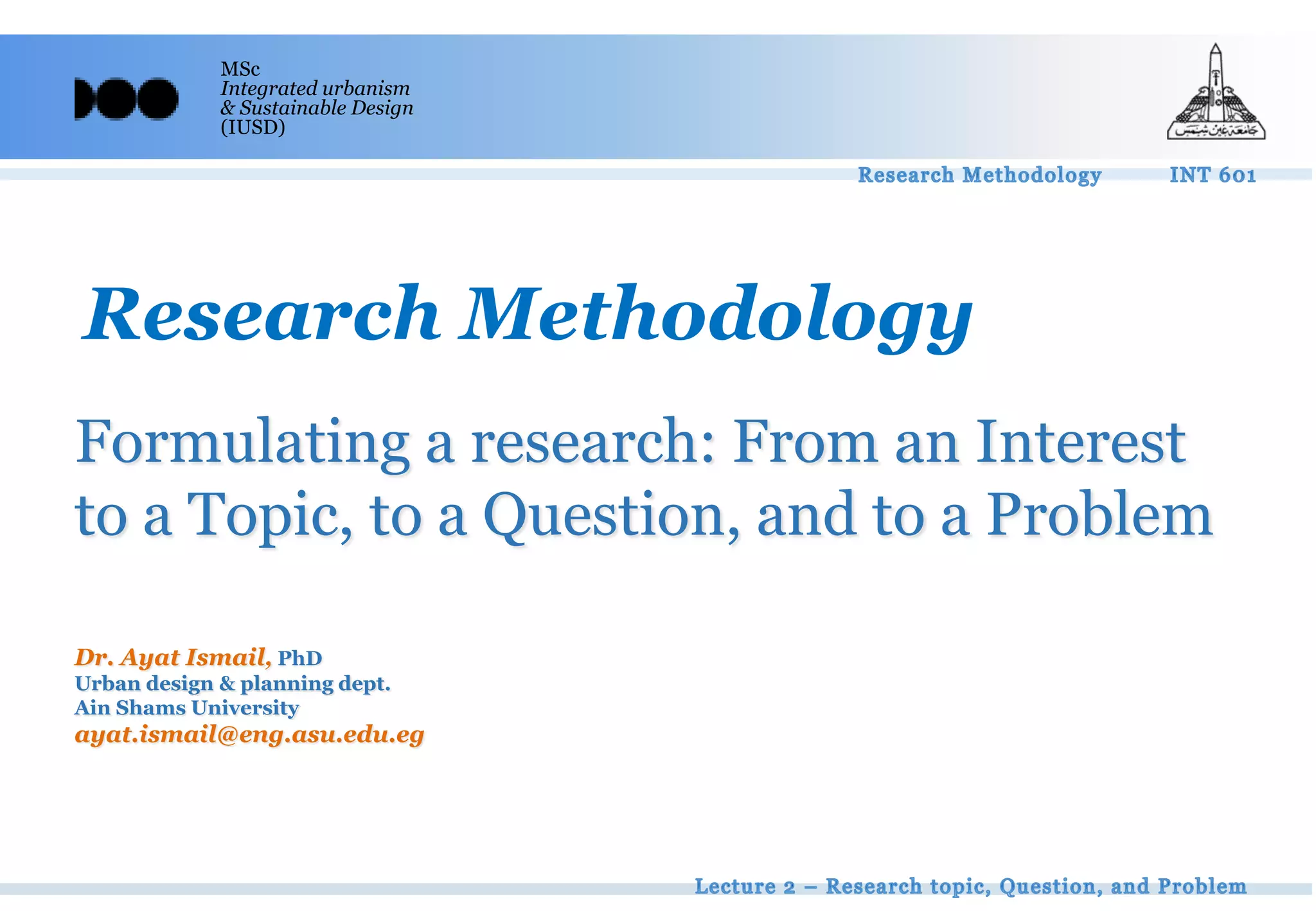 Research methodology 2 | PPTX