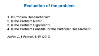 Research Problem | PPT