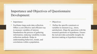 questionaire development in research method | PPTX