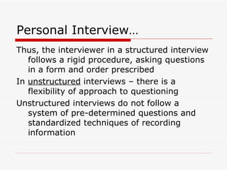 Rm 5 Methods Of Data Collection | PPT