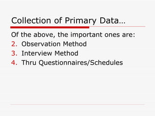 Rm 5 Methods Of Data Collection | PPT