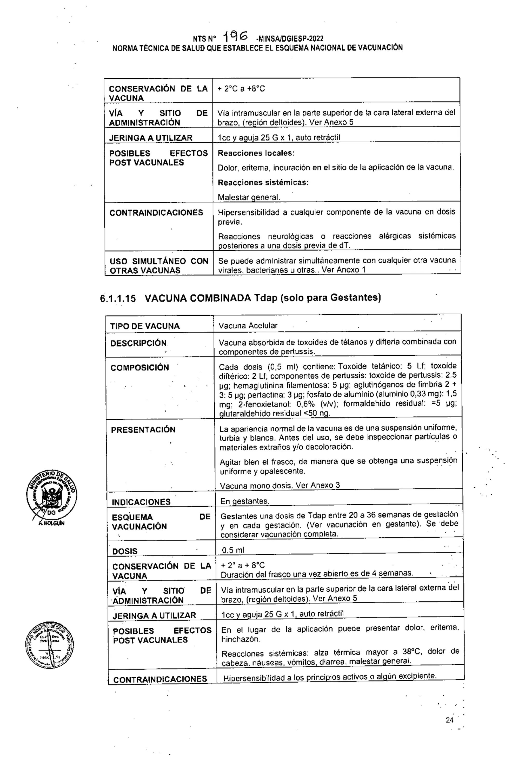 NORMA TECNICA N°196 DE ESTRATEGIA NACIONAL DE INMUNIZACIONES MINSA | PDF
